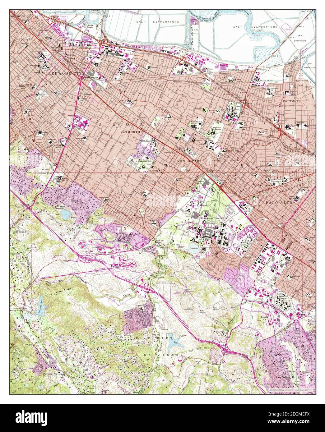 Palo Alto, California, map 1961, 1:24000, United States of America by ...