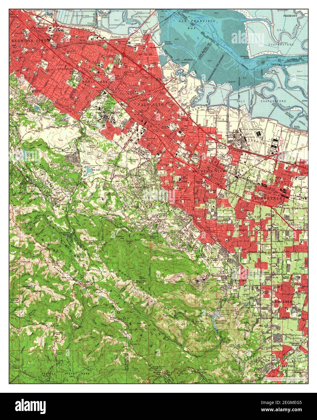 Palo alto map Cut Out Stock Images & Pictures - Alamy