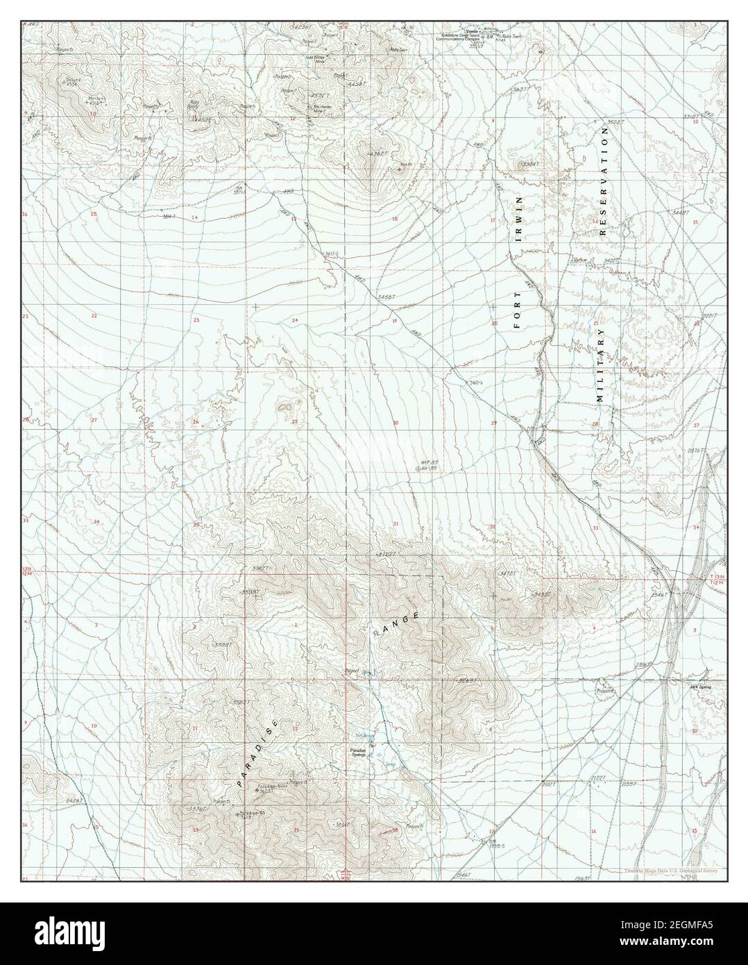 Paradise Range, California, map 1996, 1:24000, United States of America ...