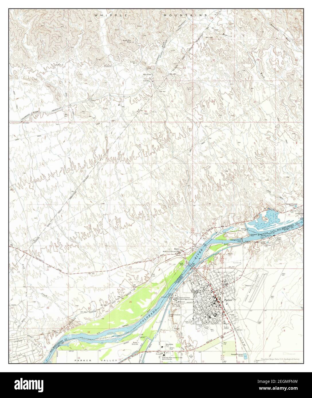 Parker, California, map 1970, 1:24000, United States of America by ...