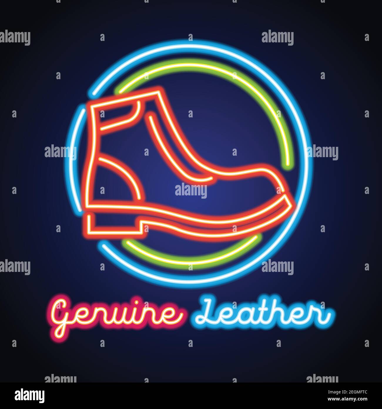 genuine leather neon sign for genuine leather leather store plank ...