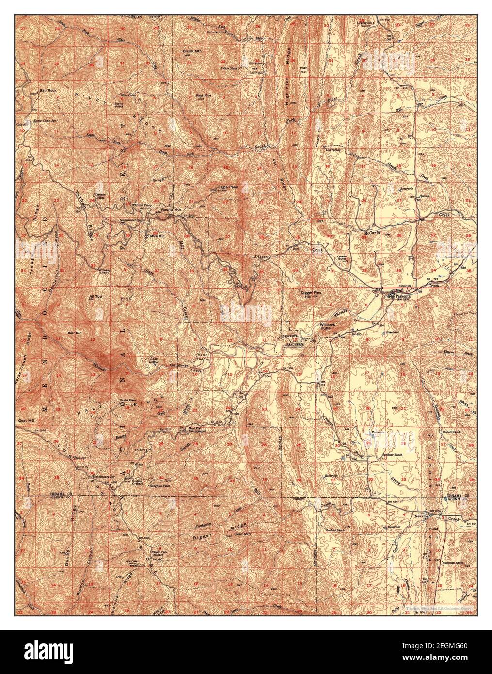 Paskenta, California, map 1952, 1:62500, United States of America by ...