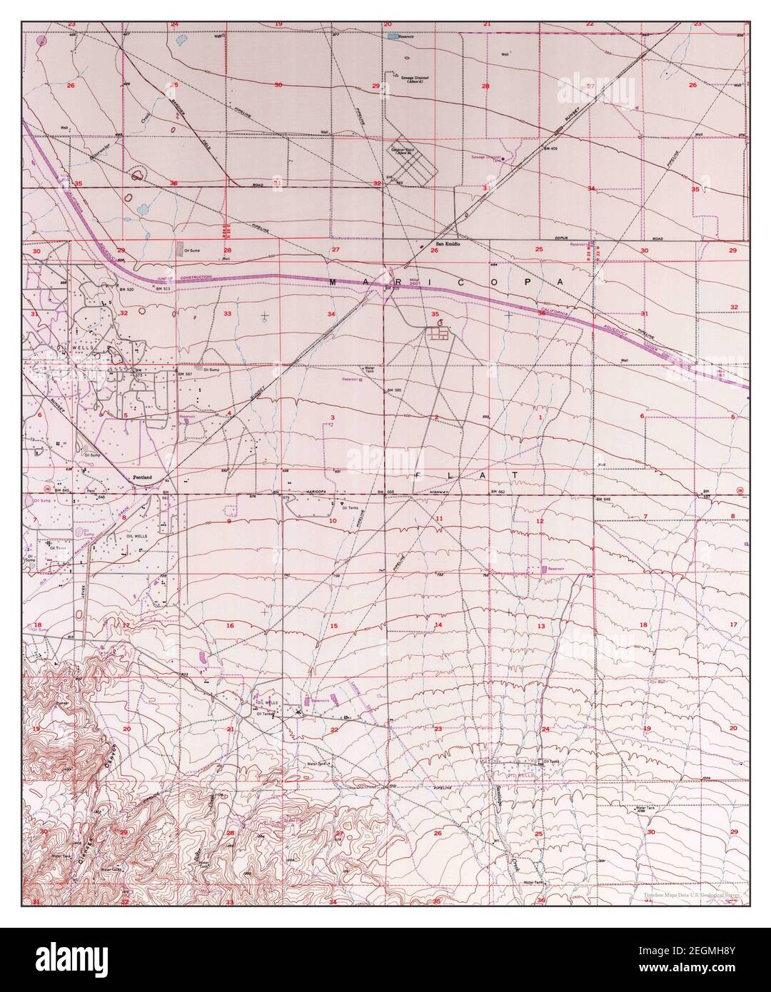 Pentland, California, map 1953, 1:24000, United States of America by ...