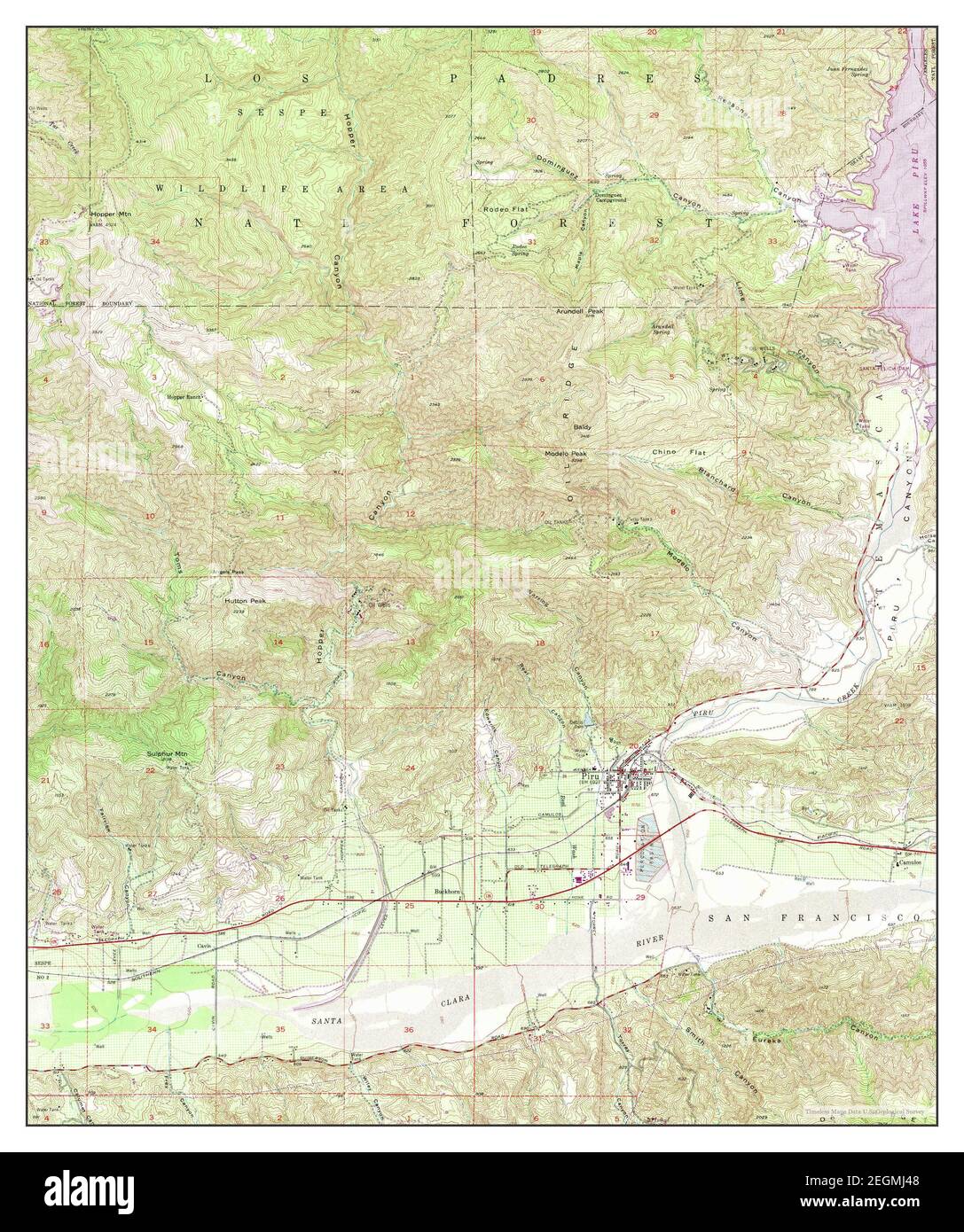 Piru, California, map 1952, 1:24000, United States of America by ...