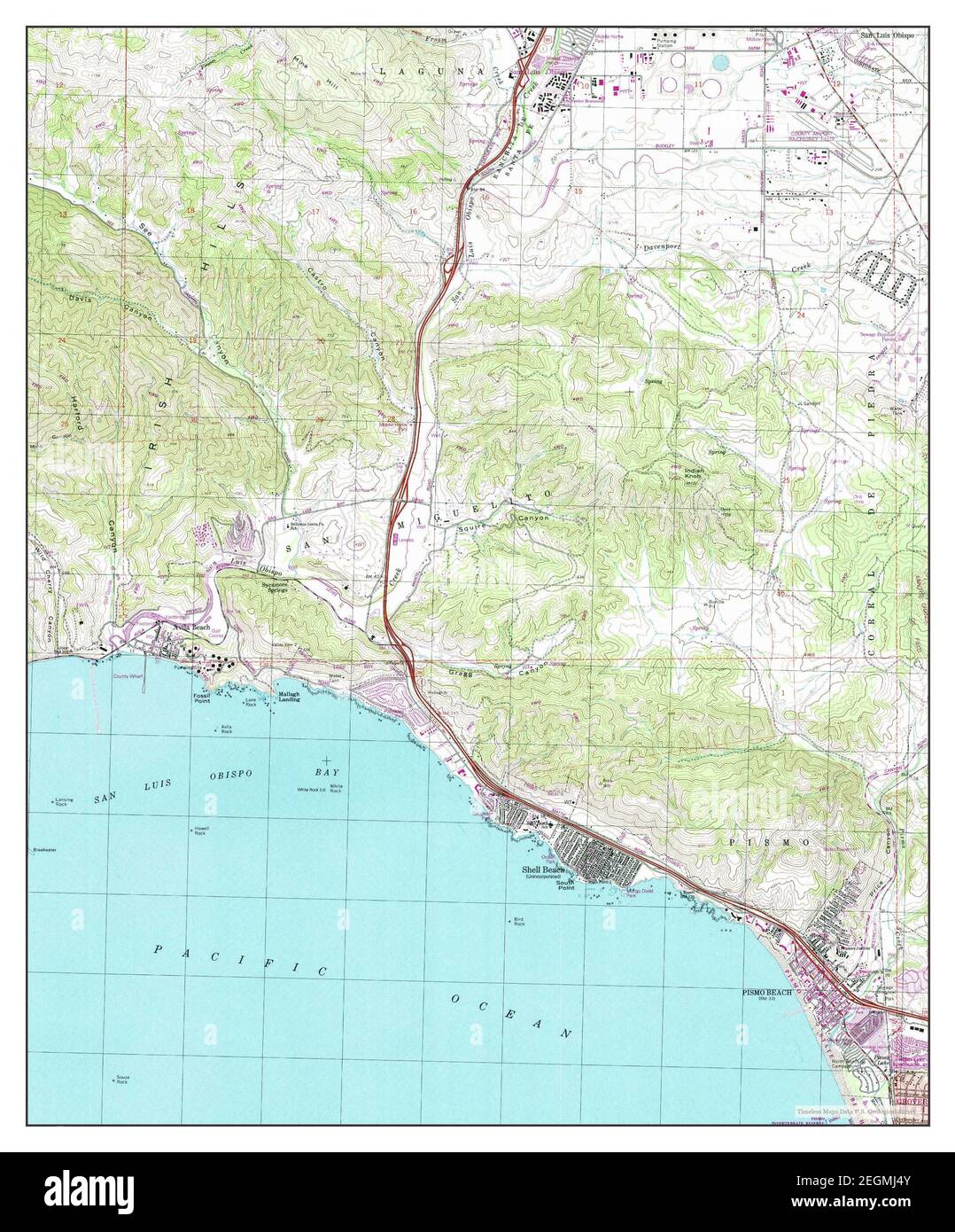 Pismo Beach, California, map 1998, 1:24000, United States of America by ...