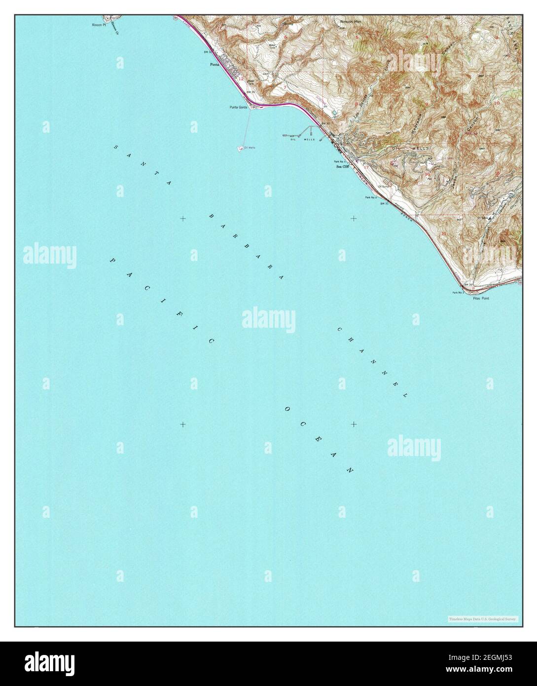 Pitas Point, California, map 1950, 1:24000, United States of America by ...