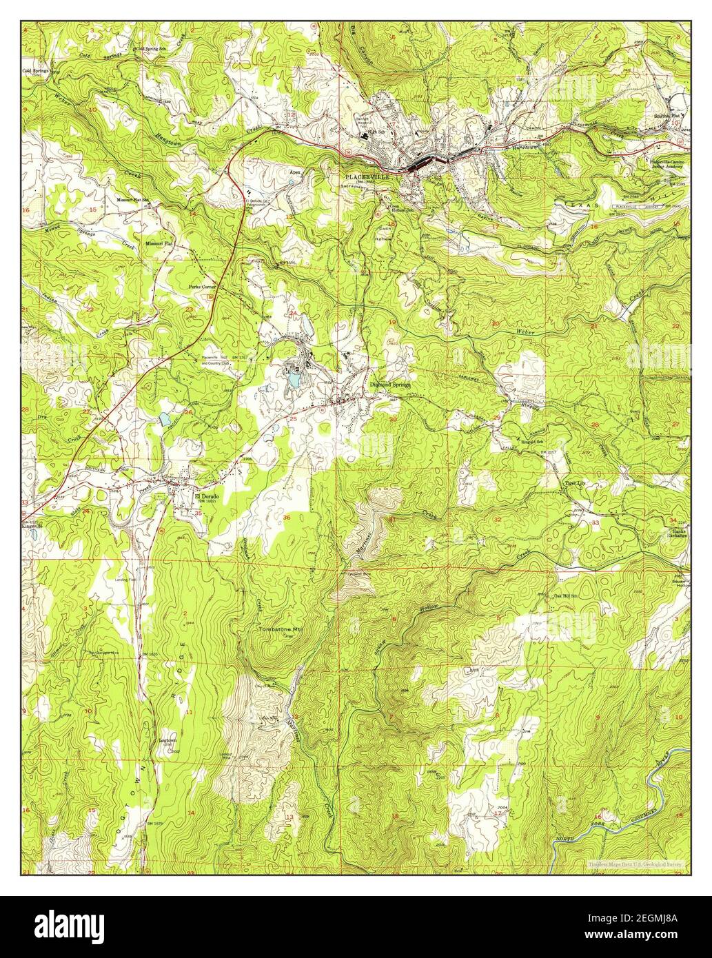 Map of placerville hi-res stock photography and images - Alamy