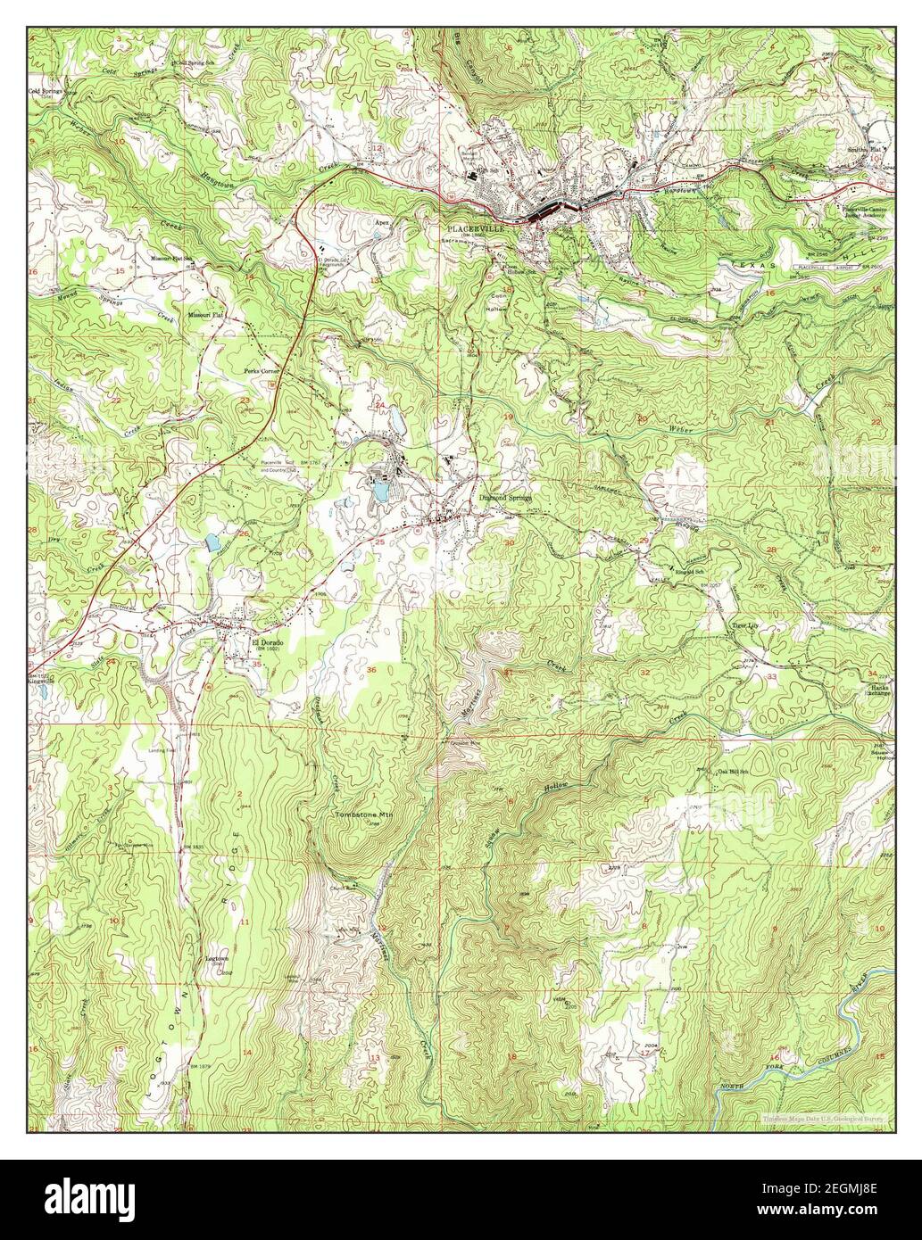 Placerville, California, map 1949, 1:24000, United States of America by ...
