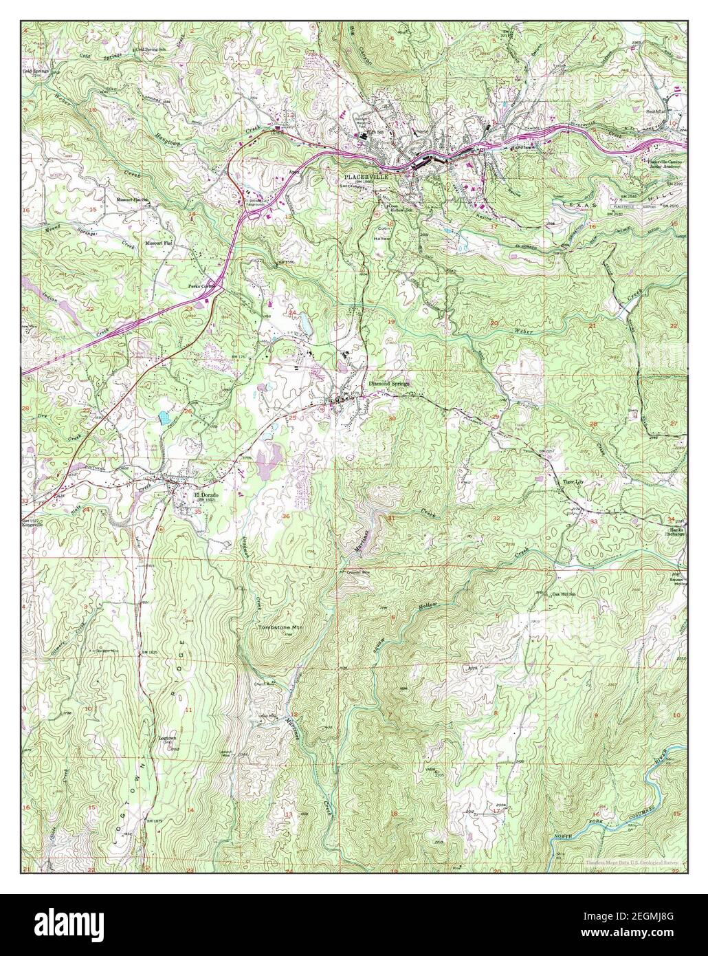 Placerville, California, map 1949, 1:24000, United States of America by ...