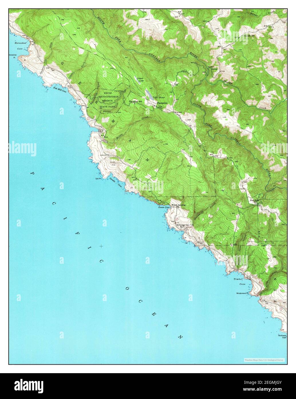 Plantation, California, map 1943, 1:24000, United States of America by ...