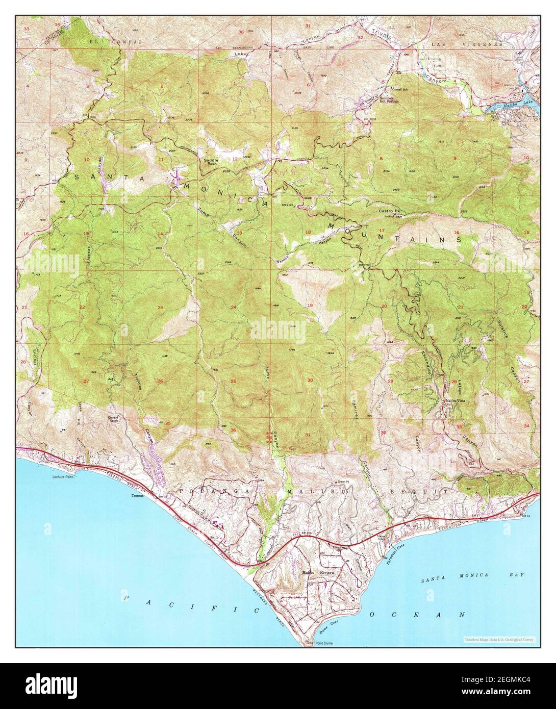Point Dume, California, map 1950, 1:24000, United States of America by ...