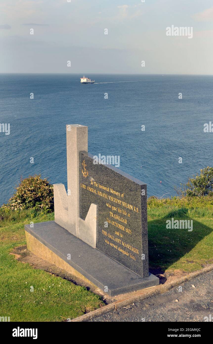 memorial to lord horatio nelson douglas isle of man Stock Photo - Alamy