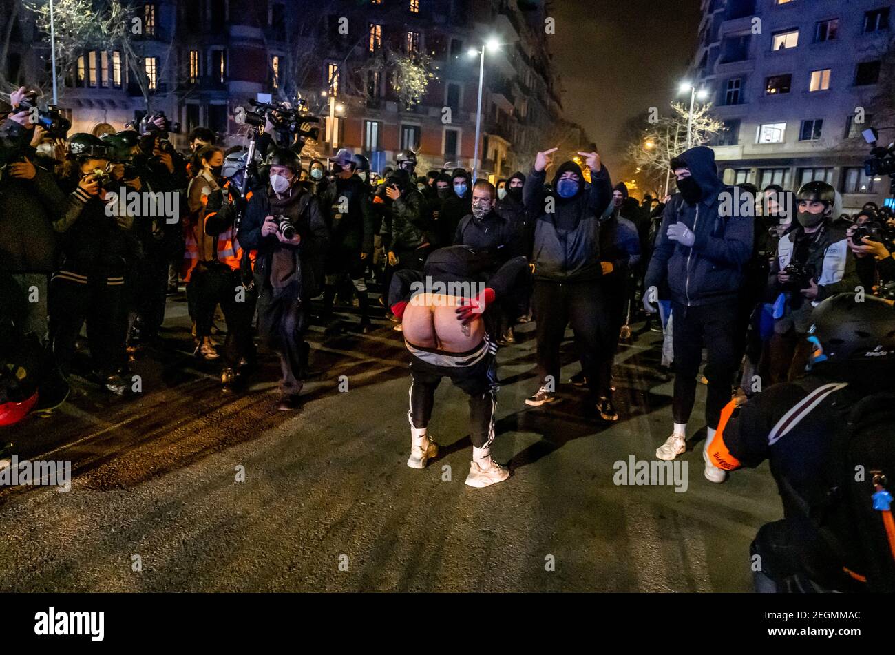 Barcelona, Spain. 18th Feb, 2021. (EDITOR'S NOTE: Image contains nudity ...