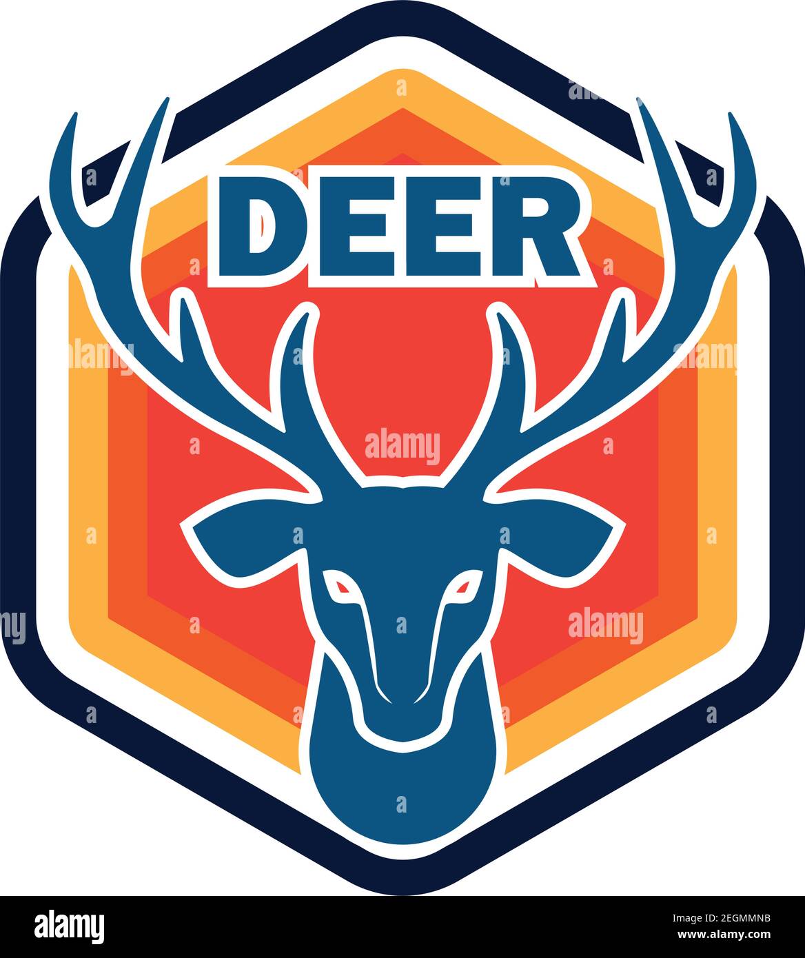 deer logo isolated on white background. vector illustration Stock ...