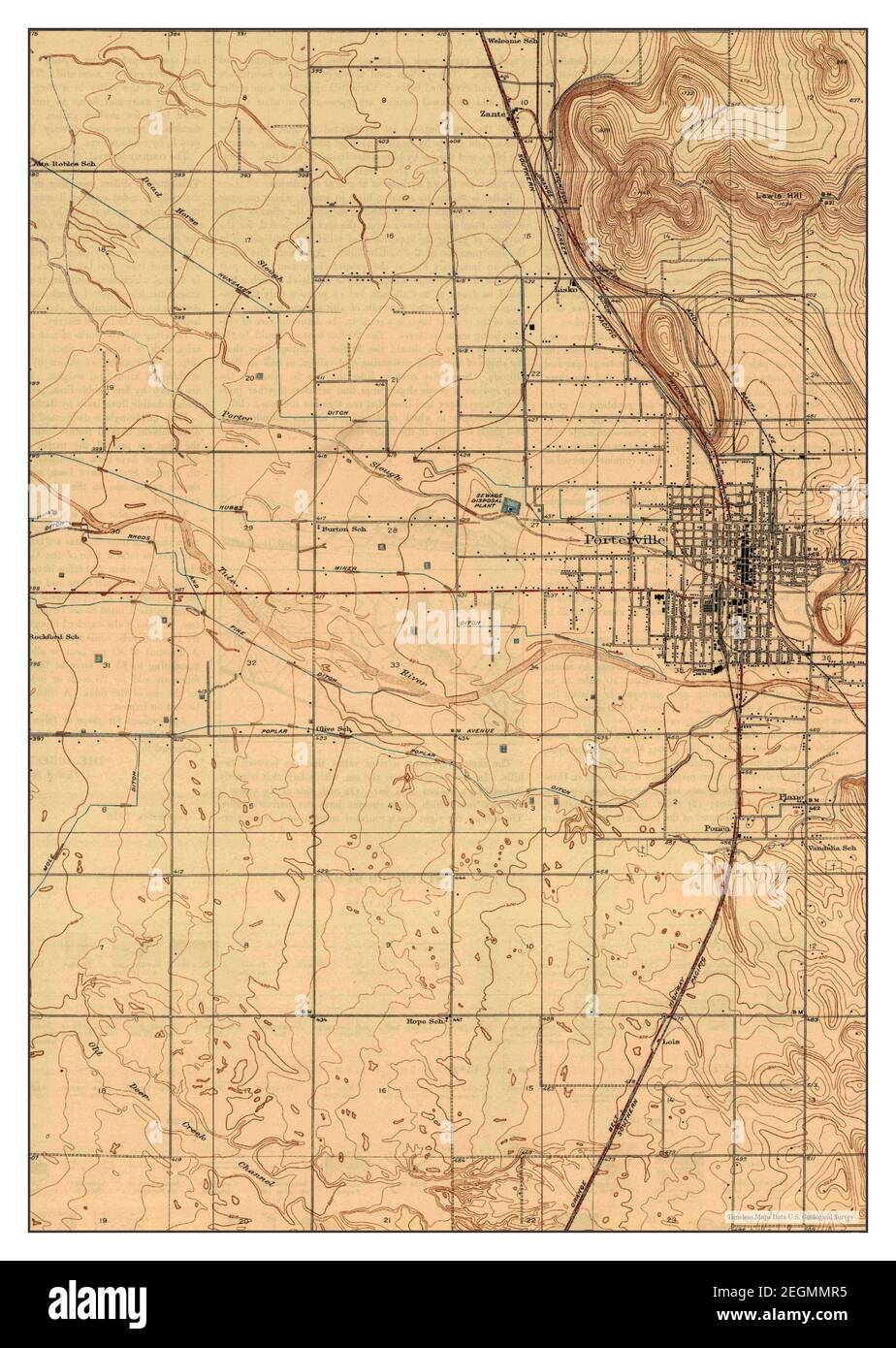 Porterville California Map