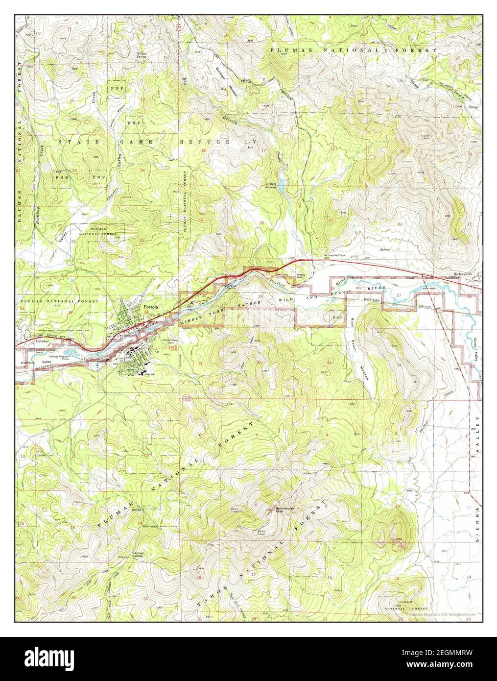 Portola, California, map 1972, 1:24000, United States of America by ...