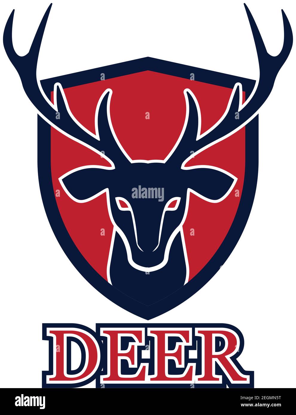 deer logo isolated on white background. vector illustration Stock ...