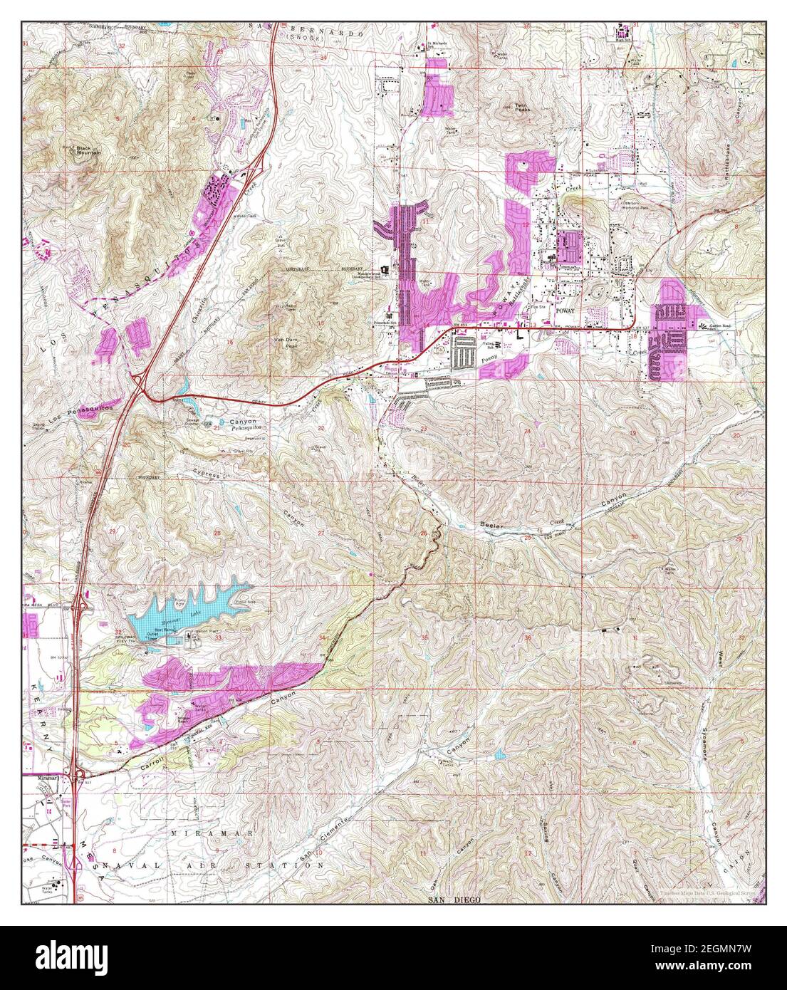 Poway, California, map 1967, 1:24000, United States of America by ...