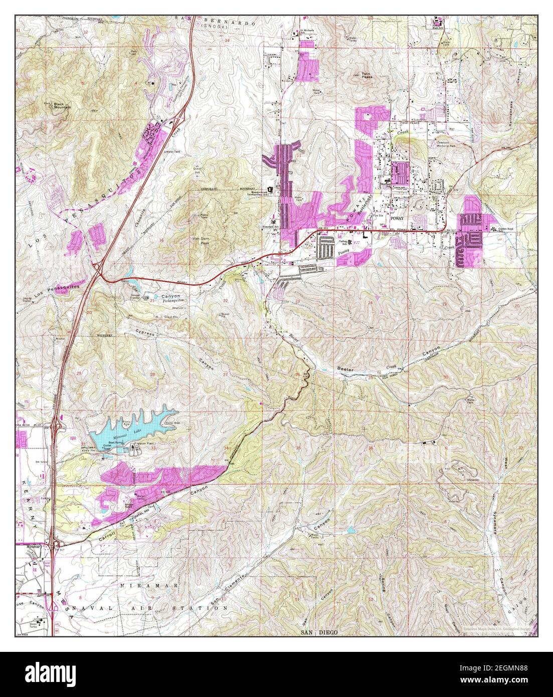Poway, California, map 1967, 1:24000, United States of America by ...