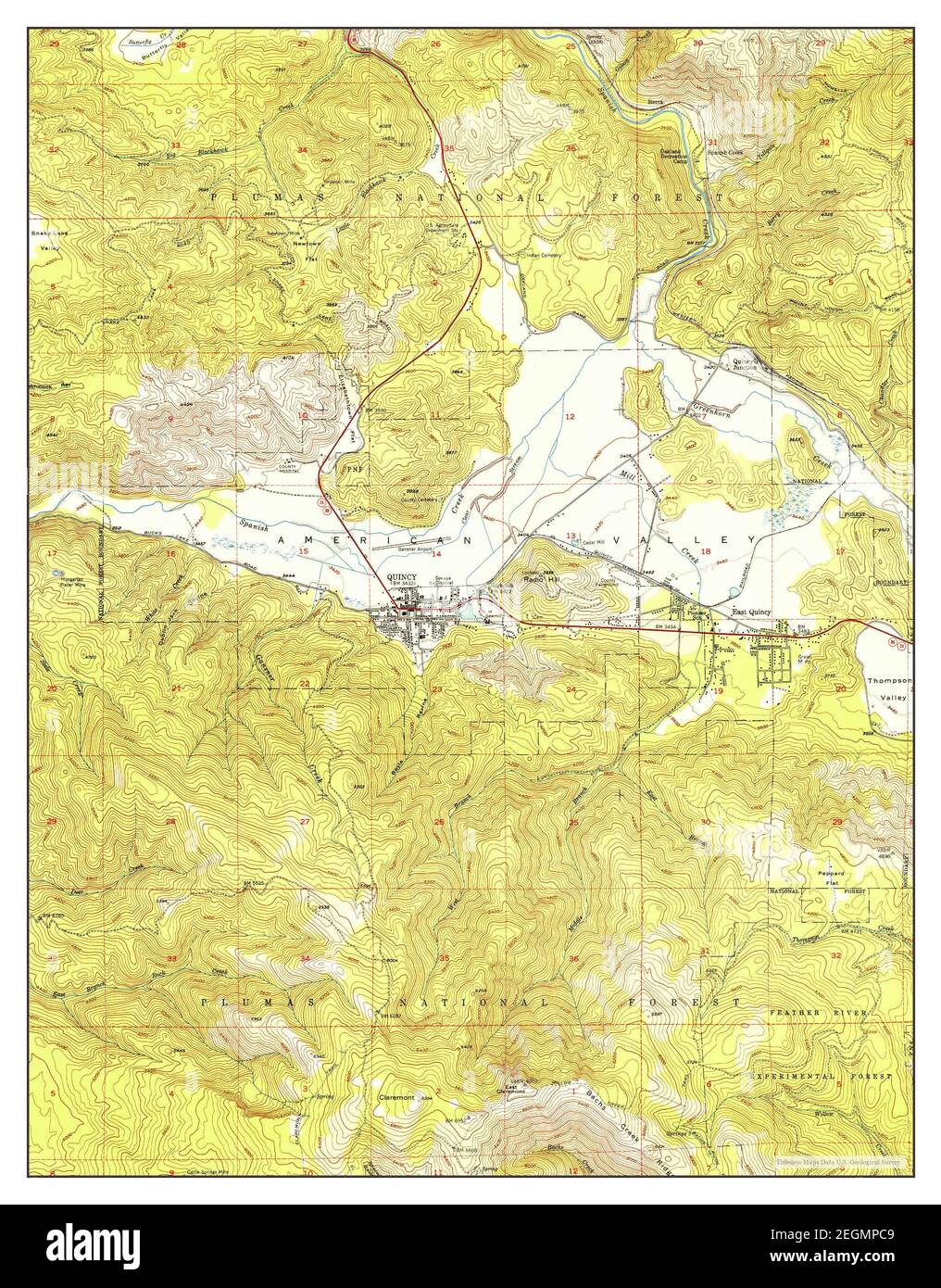 Quincy, California, map 1951, 1:24000, United States of America by ...
