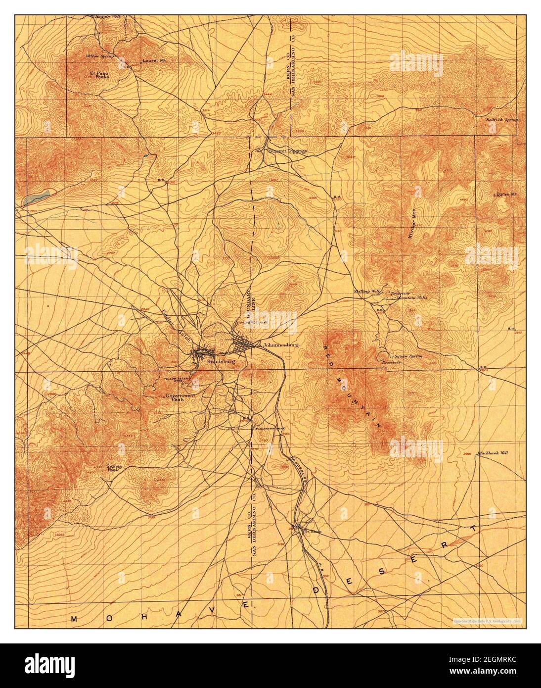 Randsburg, California, map 1903, 1:62500, United States of America by ...