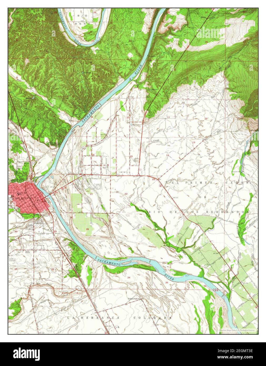 Red Bluff California Map