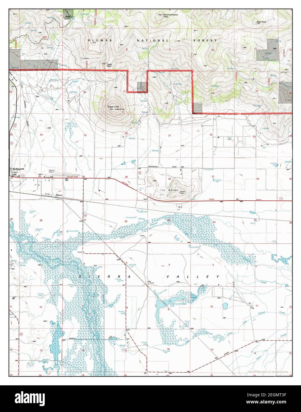 Reconnaissance Peak, California, map 1994, 1:24000, United States of ...