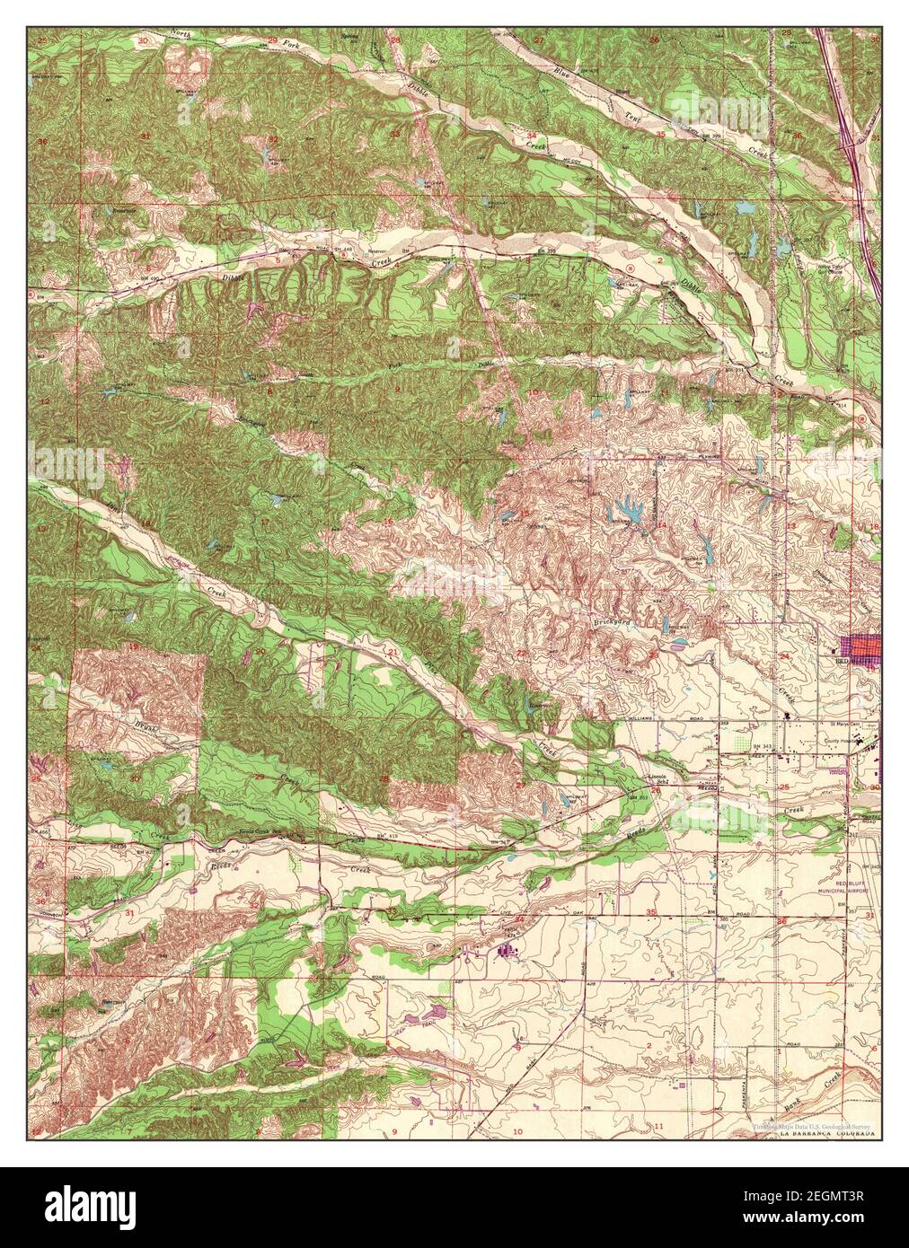 Red bluff california map hi-res stock photography and images - Alamy