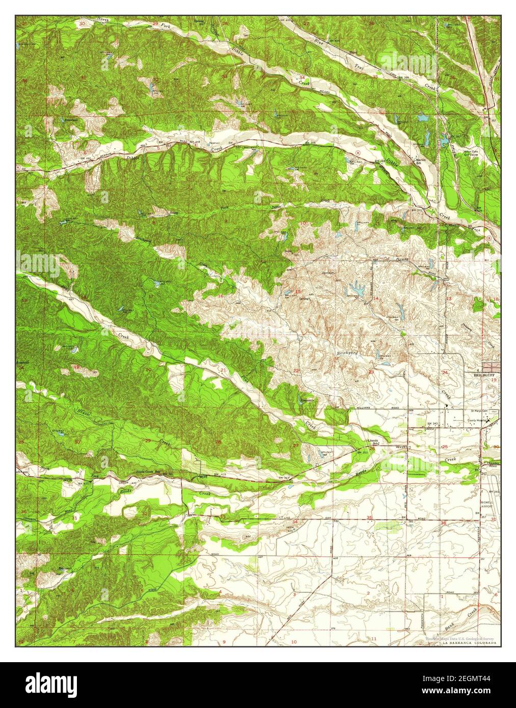 Red bluff california map hi-res stock photography and images - Alamy