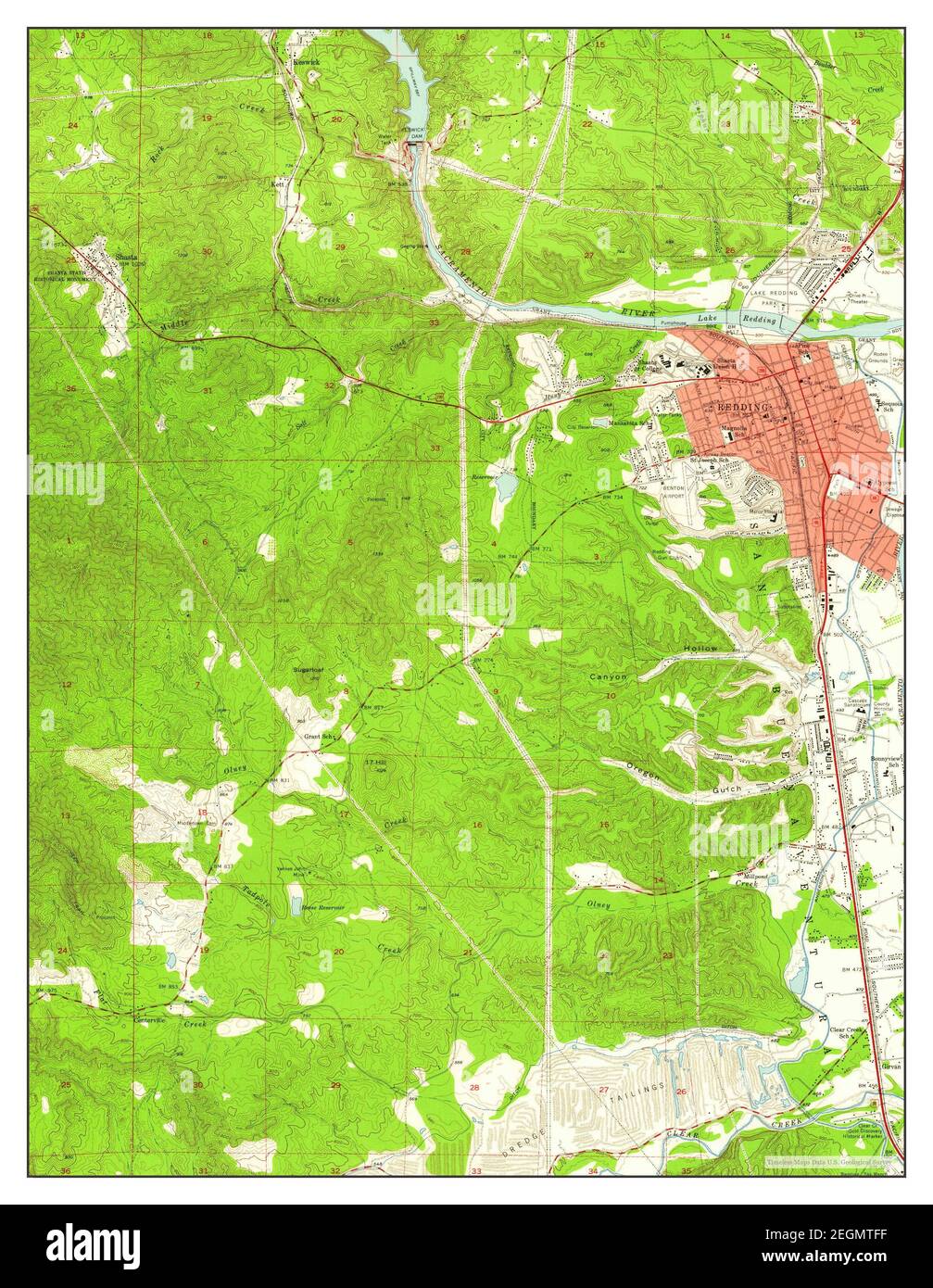 Map of redding california hi-res stock photography and images - Alamy