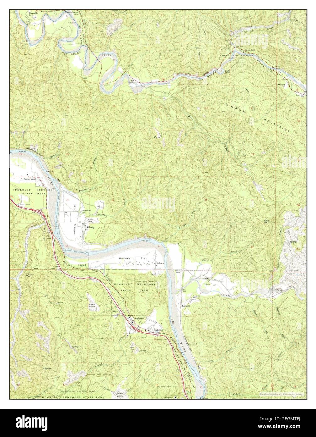 Redcrest, California, map 1969, 1:24000, United States of America by ...
