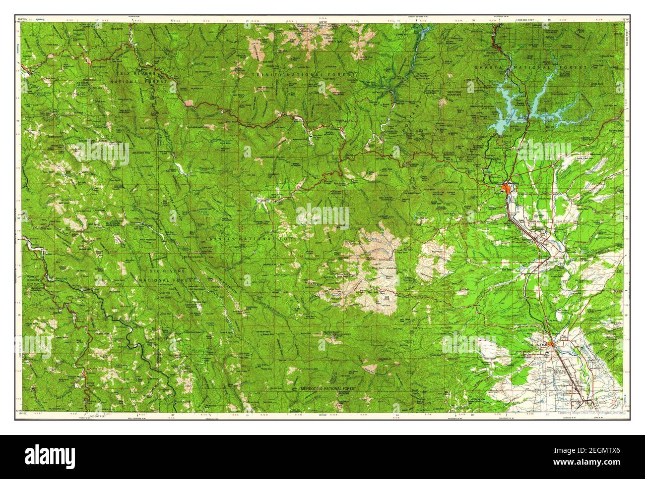 Map of redding california Cut Out Stock Images & Pictures - Alamy