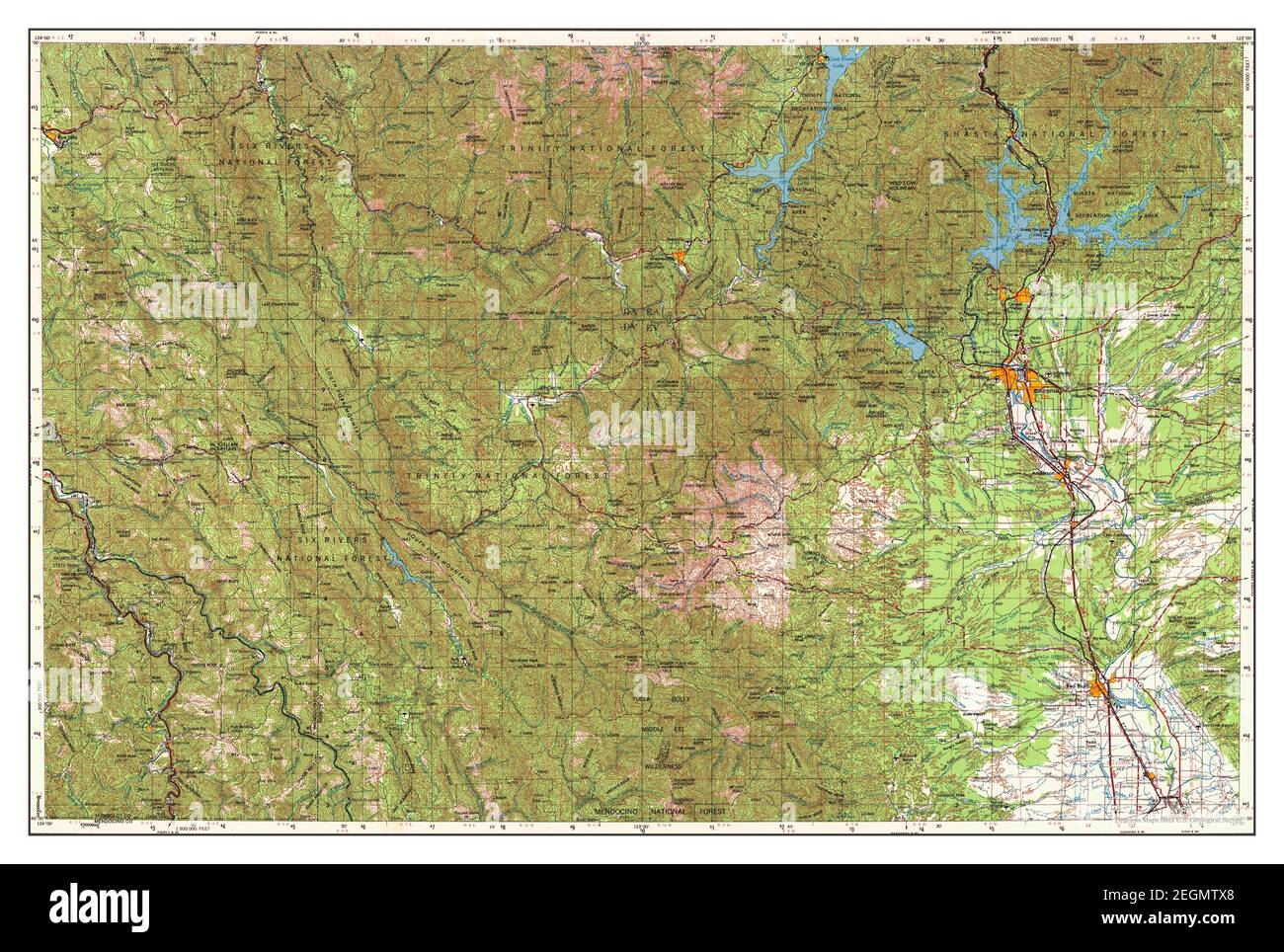 Redding california map hi-res stock photography and images - Alamy