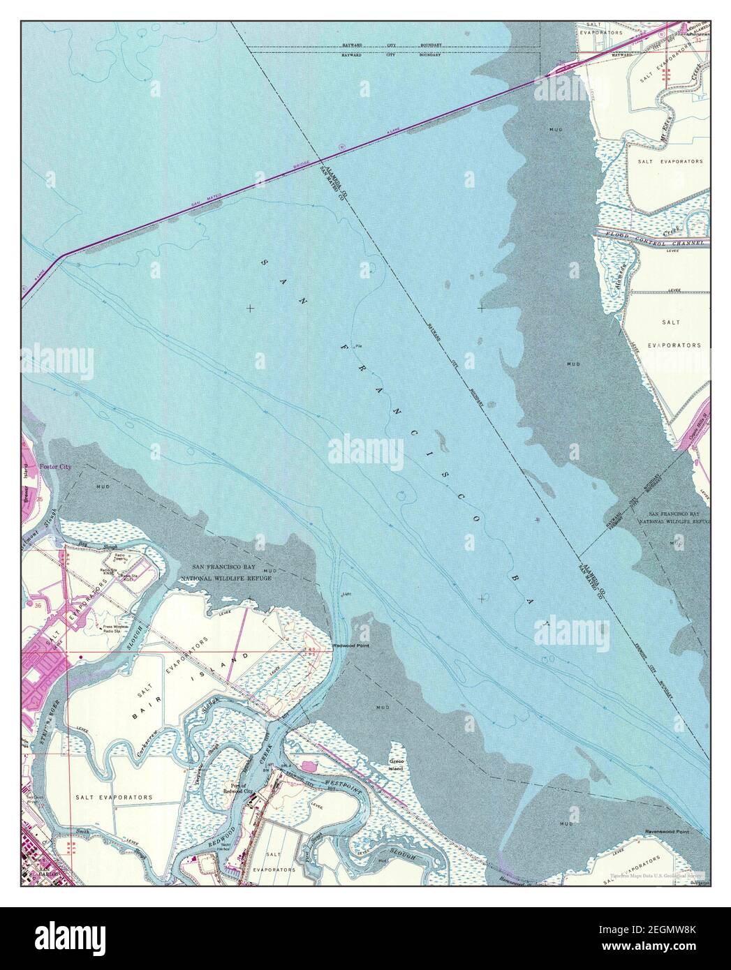 Redwood Point, California, map 1959, 1:24000, United States of America ...