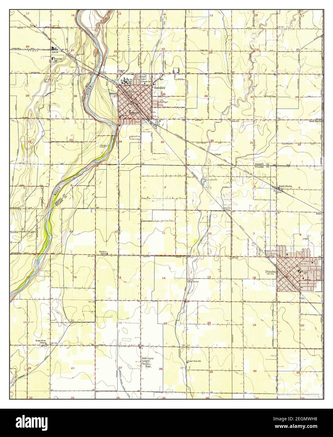 Reedley, California, map 1949, 1:24000, United States of America by ...
