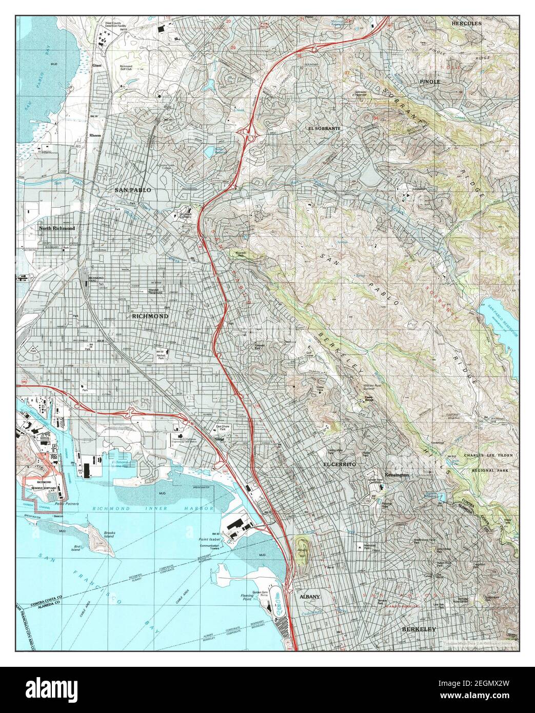 Richmond California Map High Resolution Stock Photography and Images ...