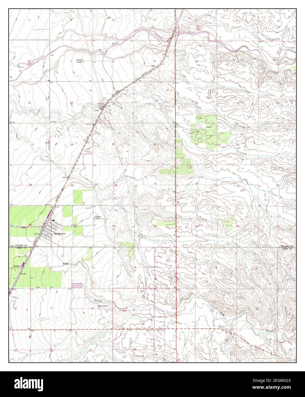 Richgrove, California, map 1952, 1:24000, United States of America by ...