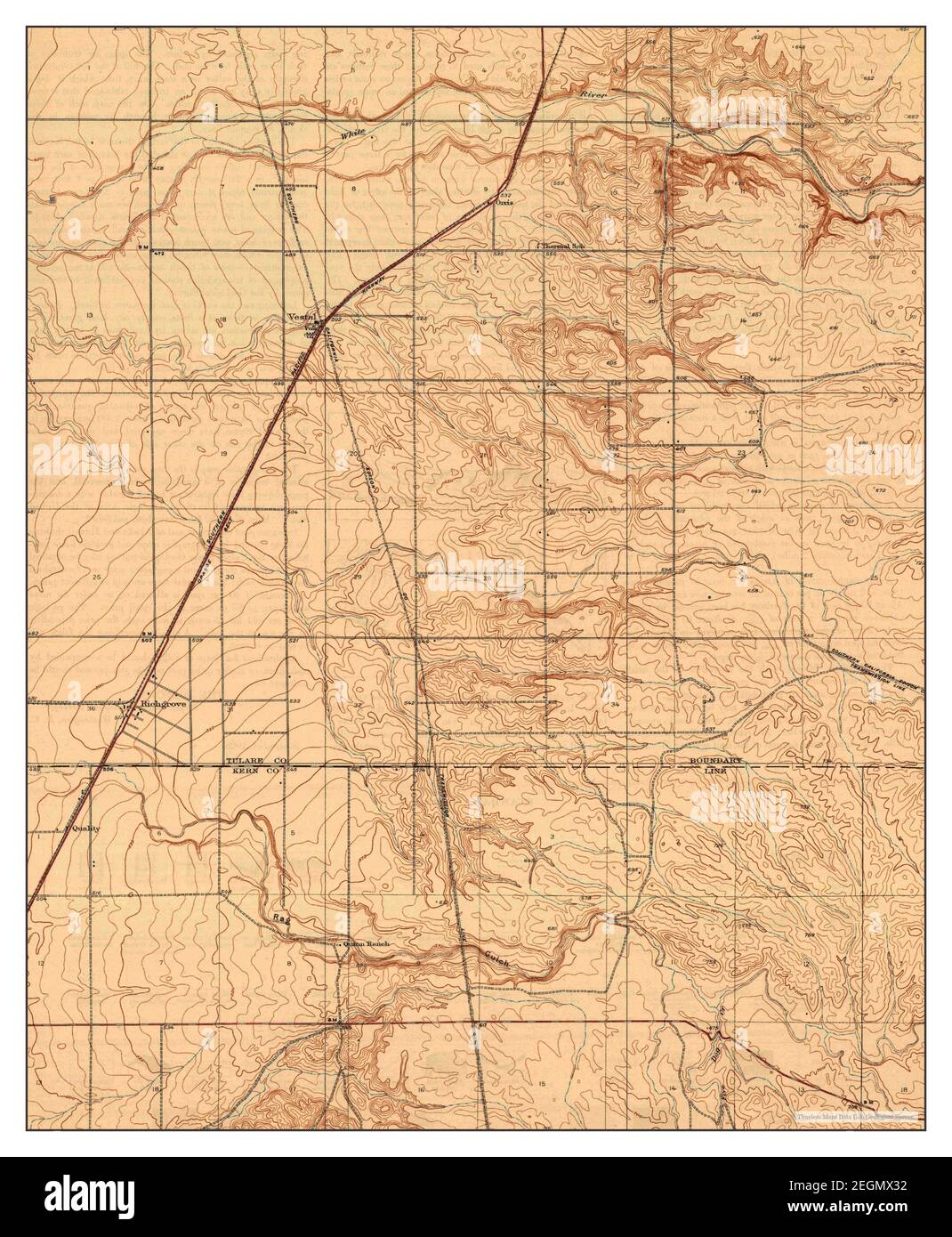 Richgrove, California, map 1929, 1:31680, United States of America by ...