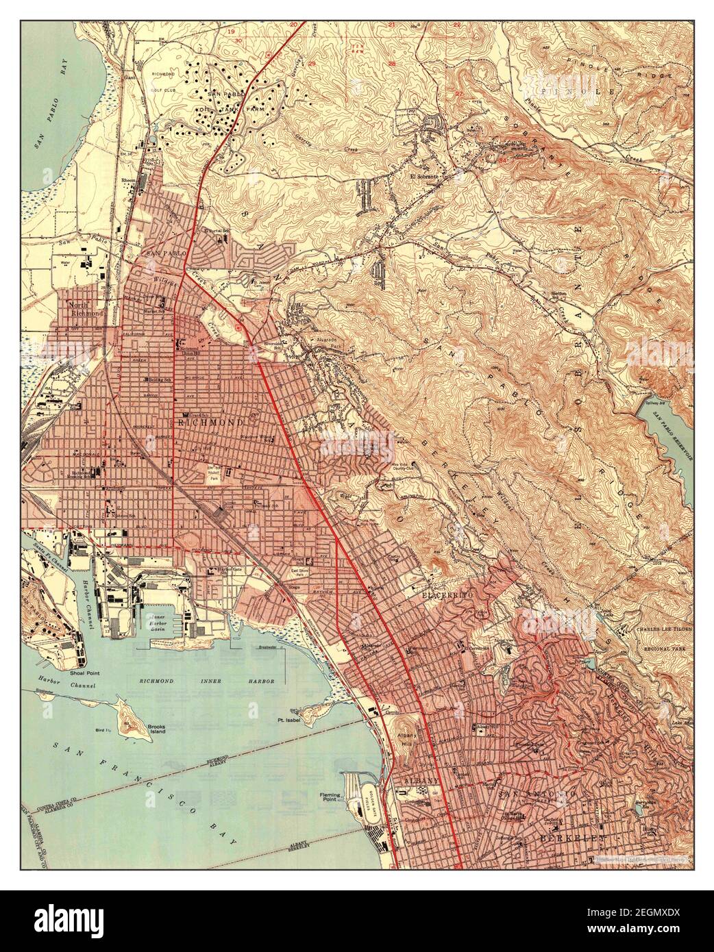 Richmond, California, map 1949, 1:24000, United States of America by ...