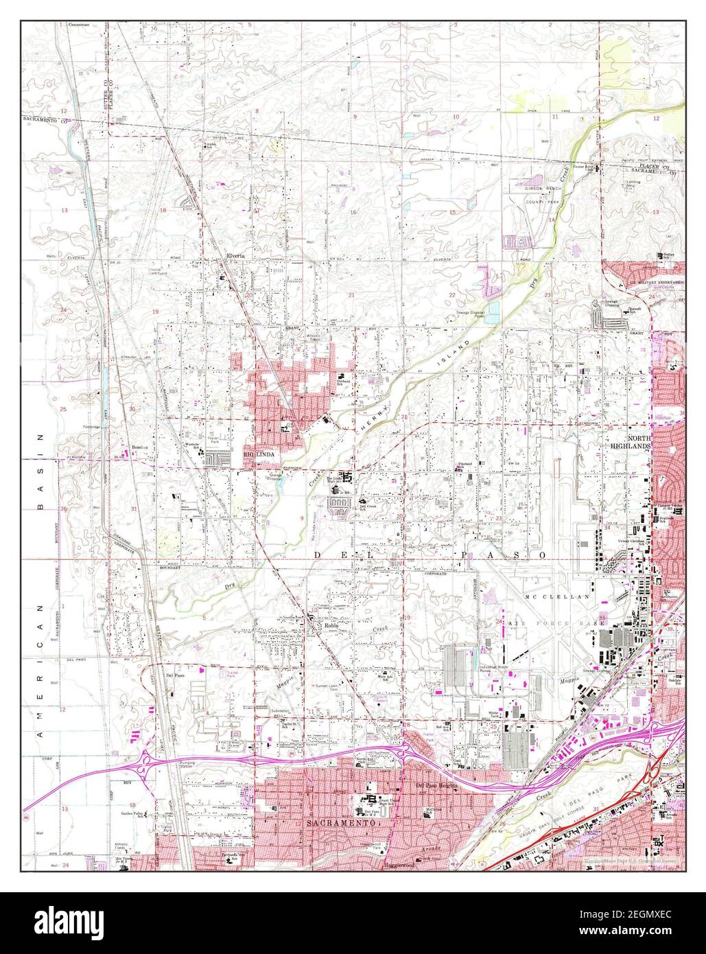 Rio Linda, California, map 1967, 1:24000, United States of America by ...
