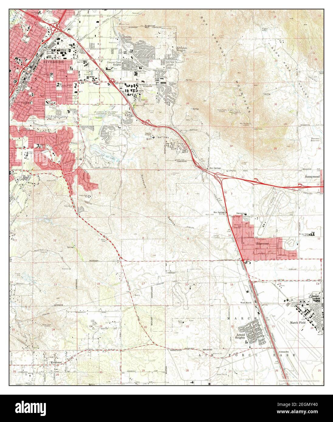 Riverside california county map hi-res stock photography and images - Alamy