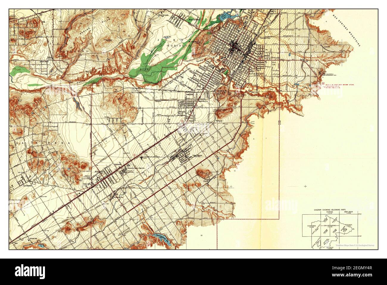 Riverside county map Cut Out Stock Images & Pictures - Alamy