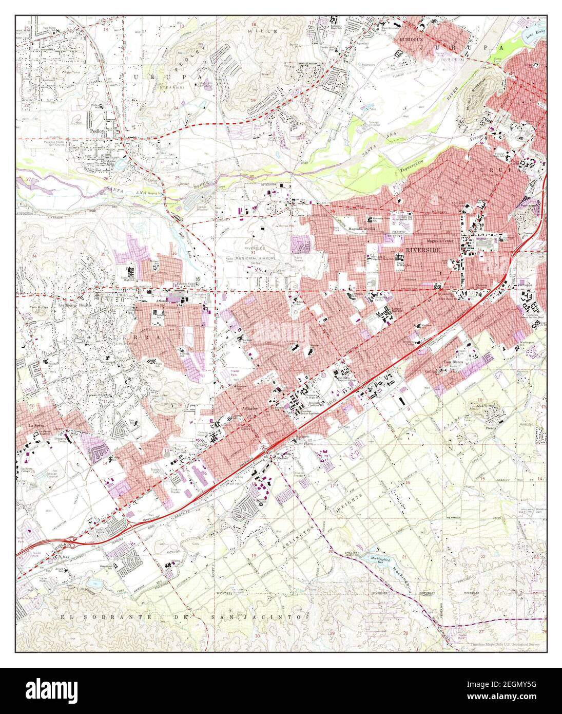 Riverside california county map hi-res stock photography and images - Alamy