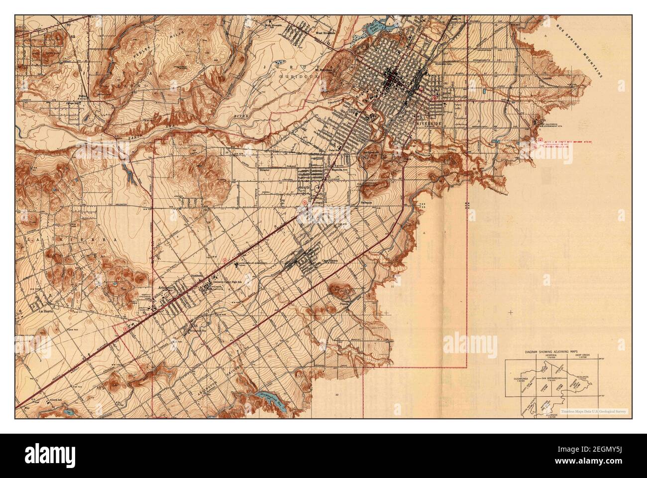 Riverside county map Cut Out Stock Images & Pictures - Alamy