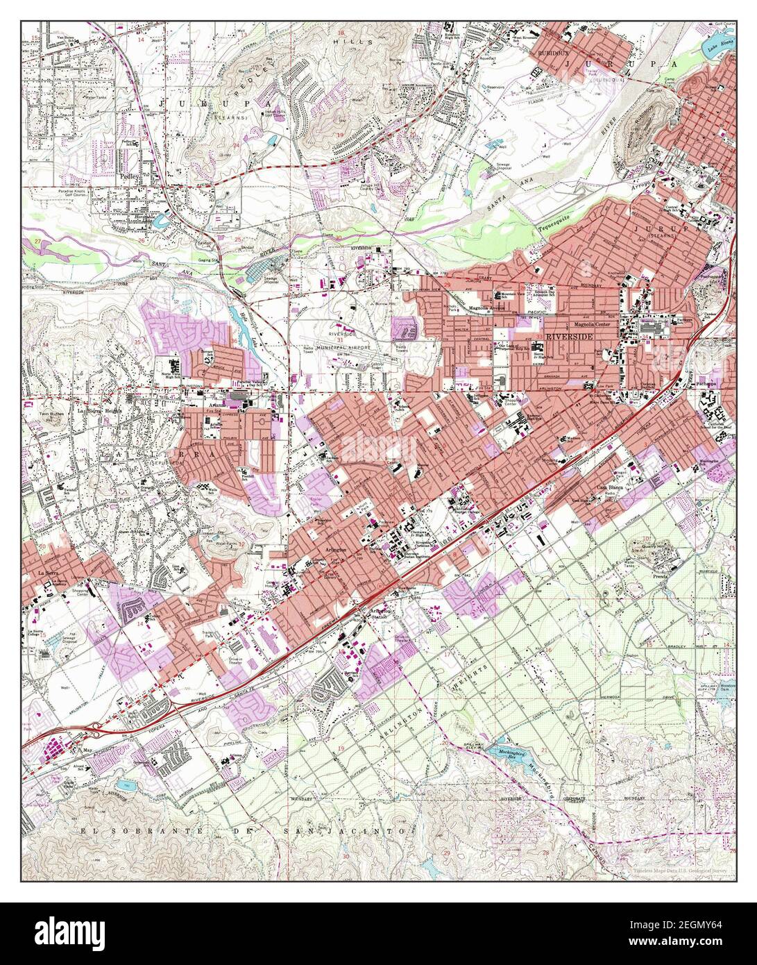 Riverside West, California, map 1967, 1:24000, United States of America ...