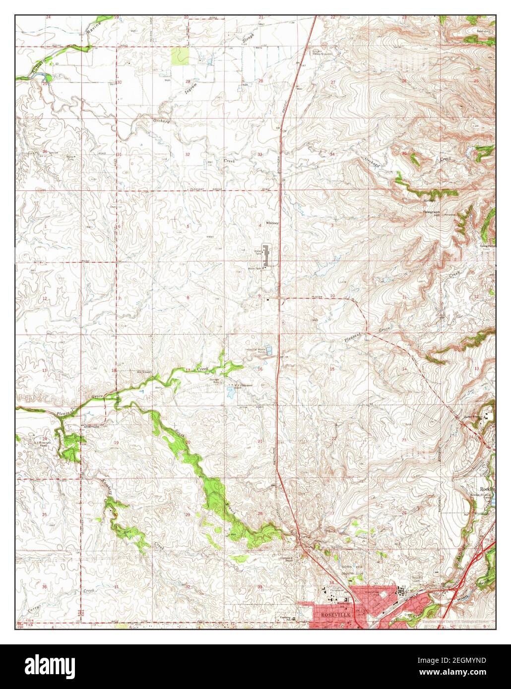 Roseville, California, map 1967, 1:24000, United States of America by ...