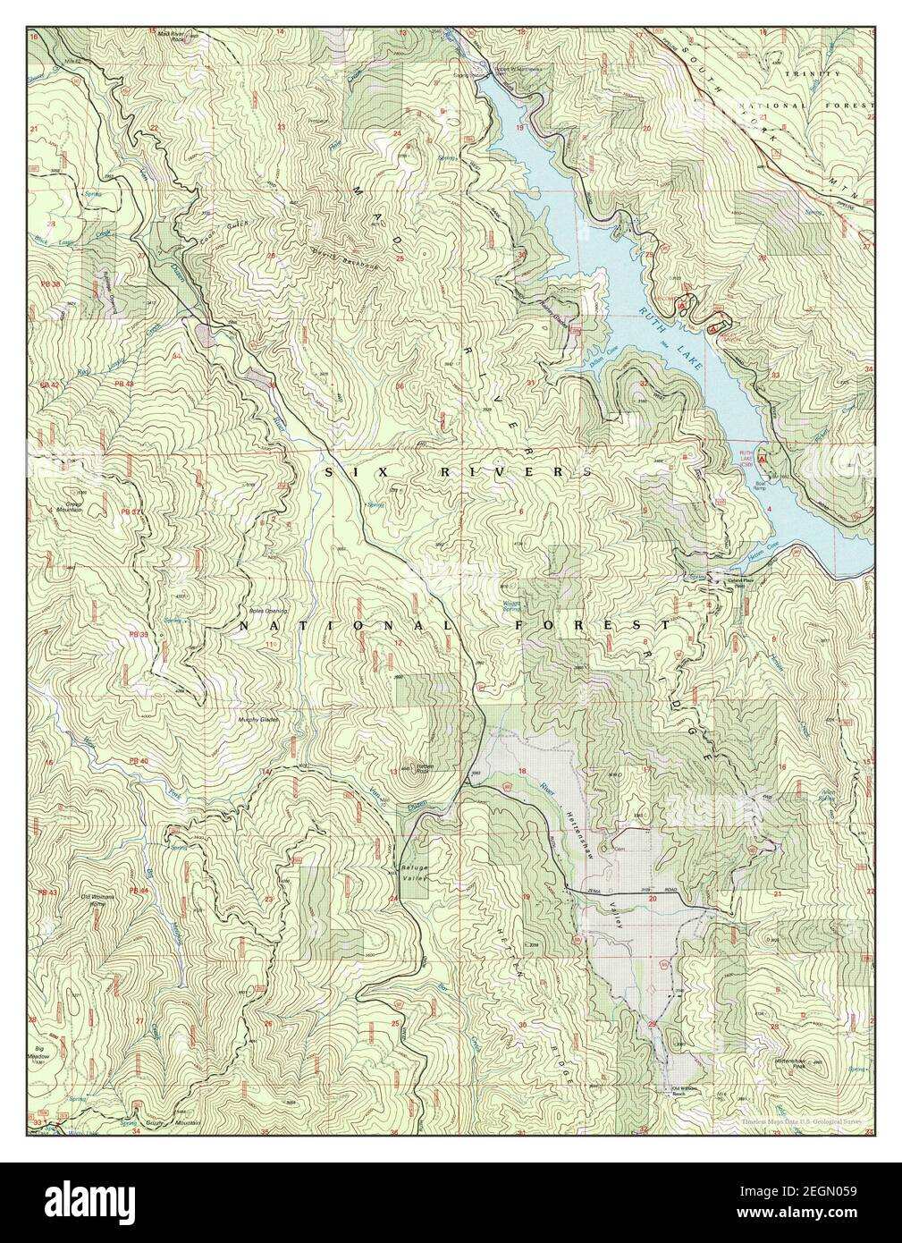 Ruth Lake, California, map 1997, 1:24000, United States of America by ...