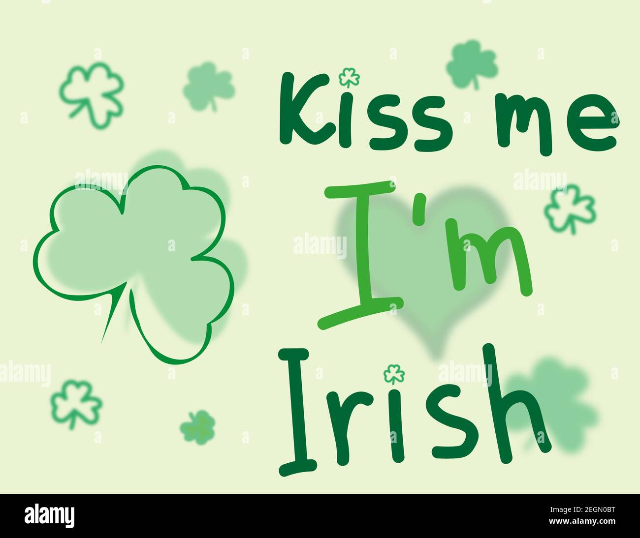 Kiss me Im Irish. Saint Patricks Day celebration, vector illustration ...