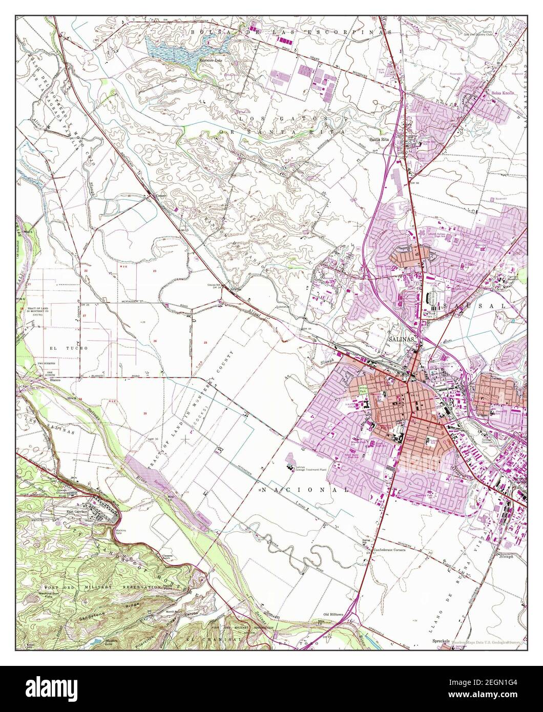 Salinas, California, map 1947, 1:24000, United States of America by ...
