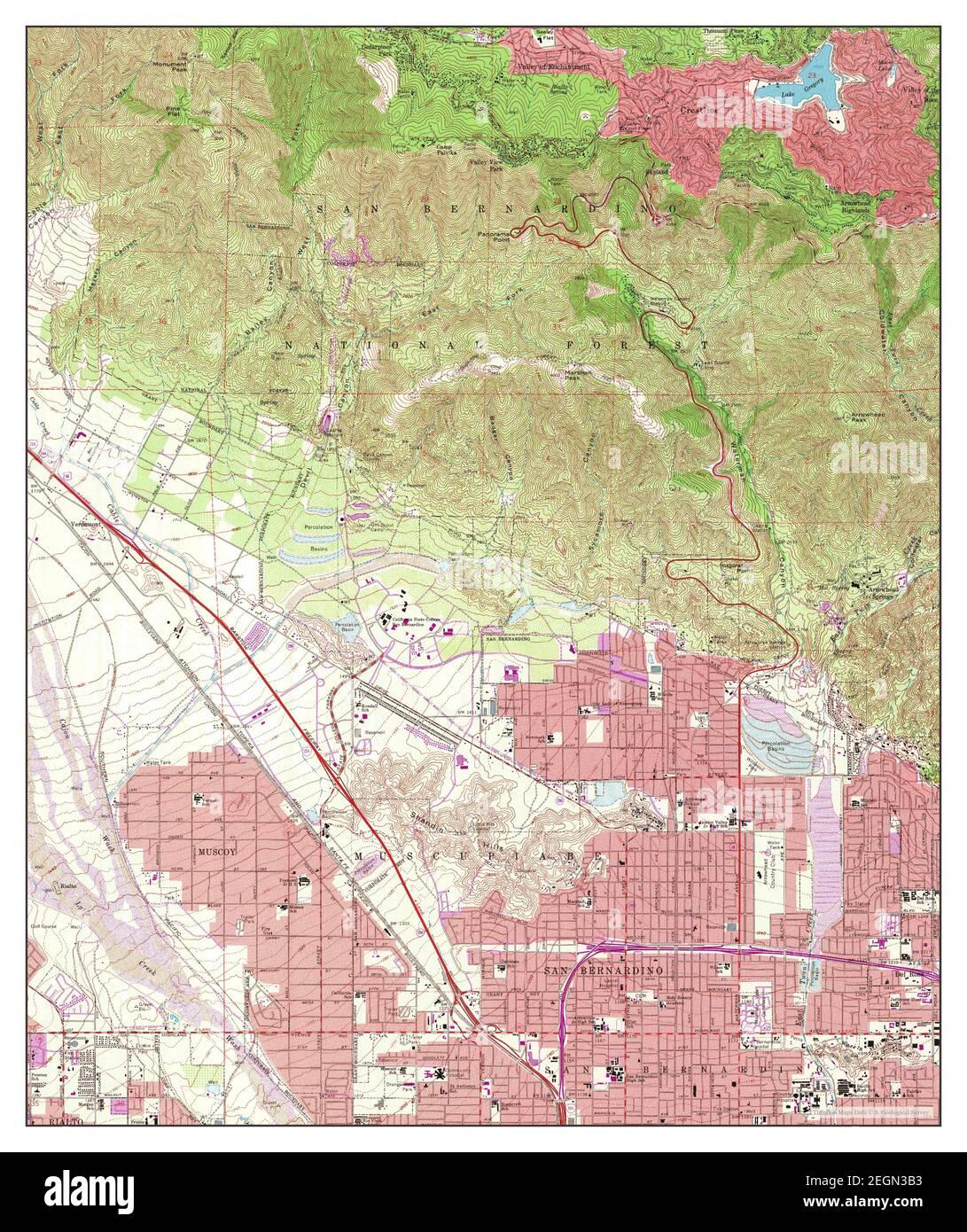 Old california map san bernardino hi-res stock photography and images ...